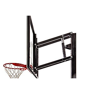 Goalsetter Elite Plus 54” Tempered Glass Backboard In-Ground Basketball Hoop - HD Breakaway Rim, Black (TS44154G3)