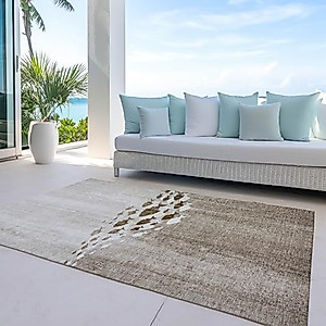 Addison Rugs Chantille ACN627 Taupe 9' x 12' Indoor Outdoor Area Rug, Easy Clean, Machine Washable, Non Shedding, Bedroom, Living Room, Dining Room, Kitchen, Patio Rug