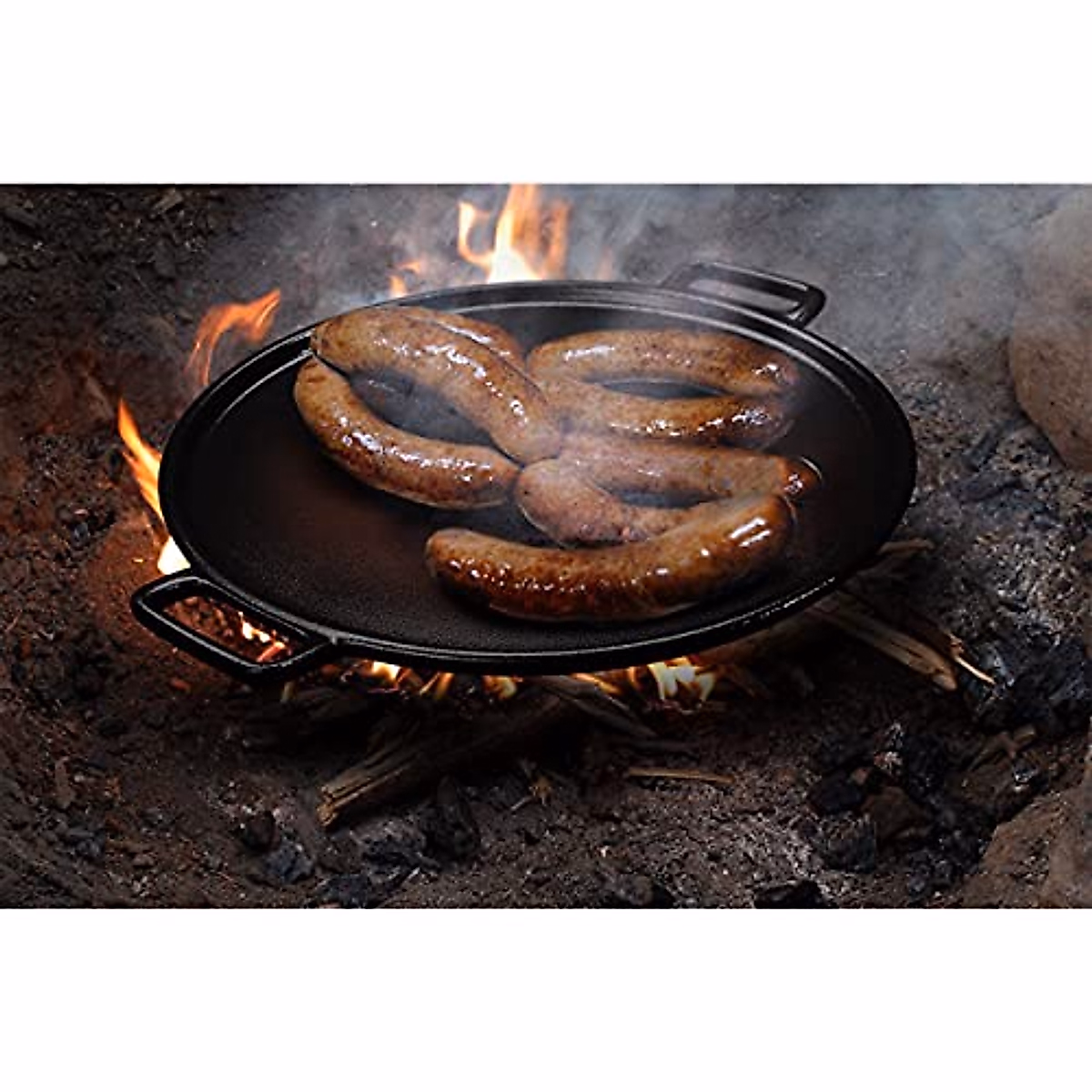 Home-Complete Cast Iron Pizza Pan-14” Skillet for Cooking, Baking, Grilling-Durable, Long Lasting, Even-Heating and Versatile Kitchen Cookware