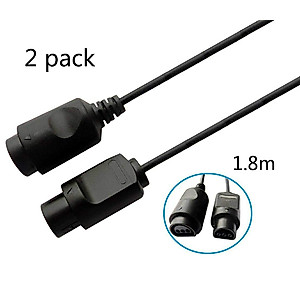 N64 Controller Extension Cable Cord for Nintendo 64 N64 Controller 2 PACK 6 Feet