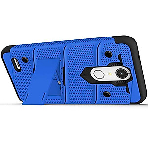 ZIZO Bolt Series LG K30 Case Military Grade Drop Tested with Tempered Glass Screen Protector Holster LG Harmony 2 Case Blue Black
