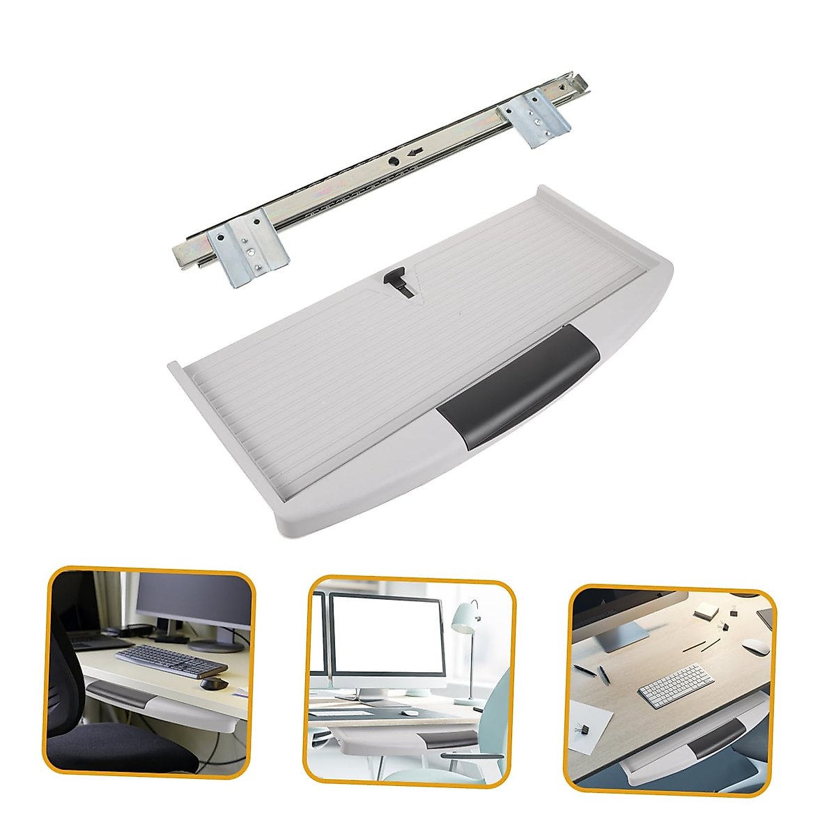 Keyboard Tray Under Desk 1 Set Under Desk Drawer Desk Keyboard Tray Slide Out Keyboard Slide Out Tray Under The Desk Dra