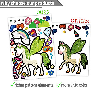 100 Sheets Make Your Own Stickers for Kids with 25 Designs, Animals Mix, Mermaids, Princess, Prince and More, Reward of Festival, Children Art Craft, School, Party Favors