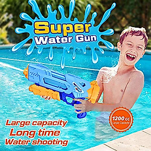 Super Water Guns for Kids Adults - 2 Pack Super Water Blaster Soaker Squirt Guns 1200cc with Excellent Range - Ideas Gift Toys for Summer Outdoor Swimming Pool Beach Sand Water Fighting Play