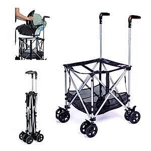 Strolyy Universal Infant Car Seat Carrier. Adds Wheels to Any car seat. Compact & Lightweight. Fits Everywhere.