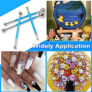 SPEEDWOX Caulking Tool Metal Ball 4 Pcs Polymer Clay Tool Kit Grout Finisher for Tile Grout Coating Sealant Finishing Fondant Cake Paper Flower Decorating Sculpture Modeling Craft DIY Tool Set