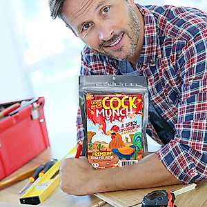 Cock Munch Spicy Trail Mix - Funny rooster and flames design - Edible gifts for men - Spicy mix, Made in the USA