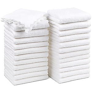 HOMEXCEL Baby Washcloths 24 Pack, Microfiber Coral Fleece Baby Bath Face Towels, Extra Absorbent and Soft Wash Cloths for Newborn, Infant, and Toddlers, Baby Boy Girl Washcloth for Face and Body 7x9"