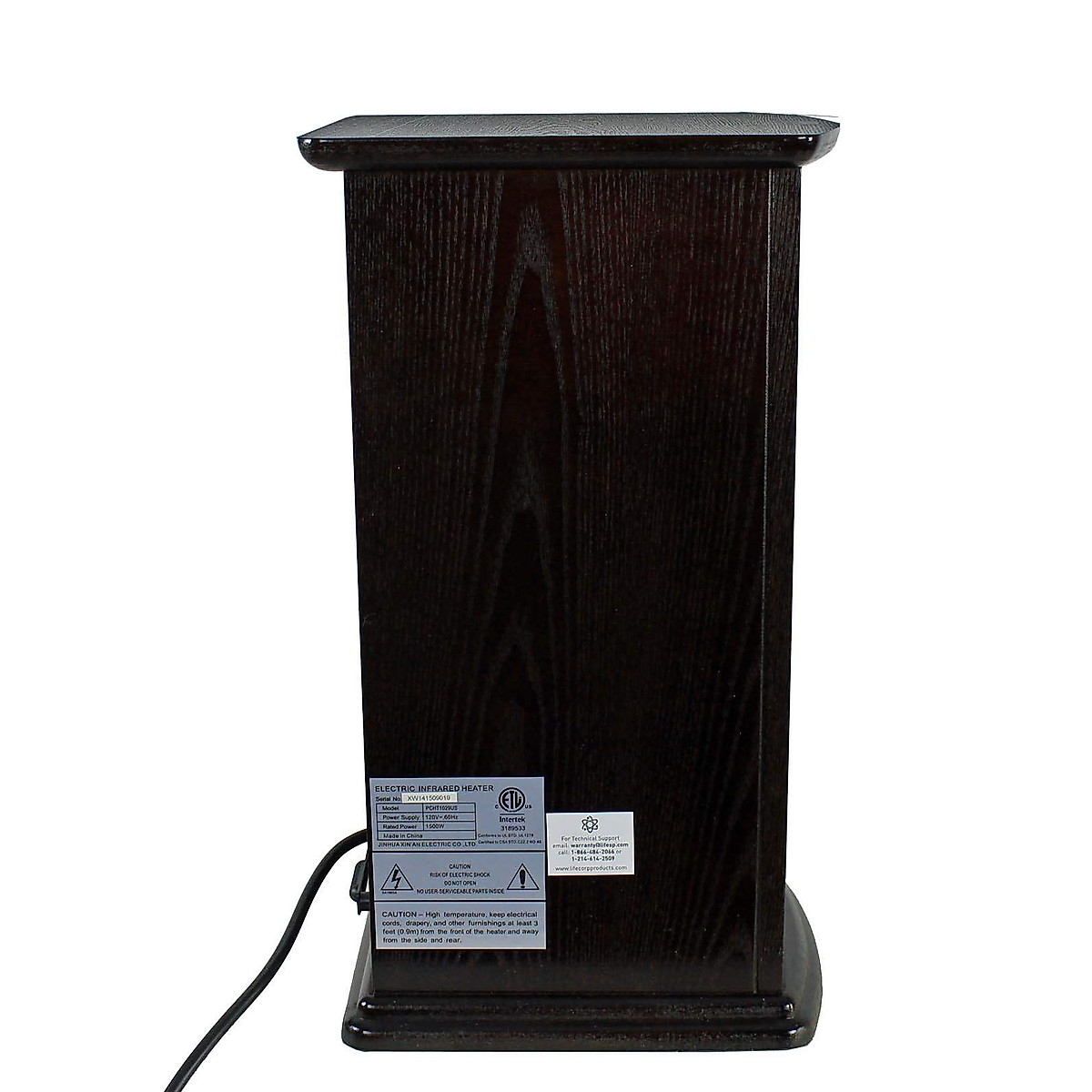 LifeSmart Electric Tower Heater, Portable Infrared Quartz Space Heater with 2 Remote Controls, 1500W