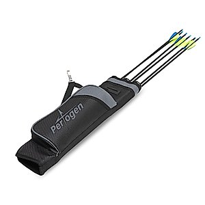 Perogen Flipside 3-Tube Compact Hip Target Quiver Holder for Adults, Target Practicing and Target Shooting (Black)