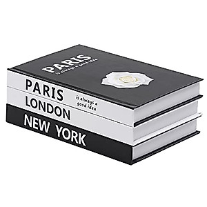 FERAHI Decorative Books for Home Decor, 3 Pcs Coffee Table Books Decor, Faux Books for Decoration, Decor Books, Fashion Books Decor, Designer Books Decor Set for Living Room, Table, Shelf Decor(WHITE)