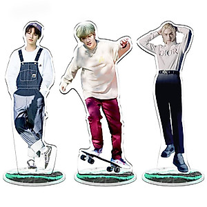 Kpop Stray Kids Acrylic Double-side Photo Desk Stand for STAY Fans Desk Decoration Party Decoration (Han)