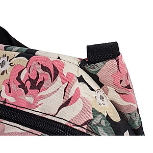 Leaper Reusable Insulated Lunch Bag Cute Lunch Box Tote Bag for Girls Black