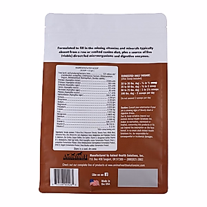 Animal Health Solutions Formulated Canine Natural Diet Vitamins Supplement 1Lb