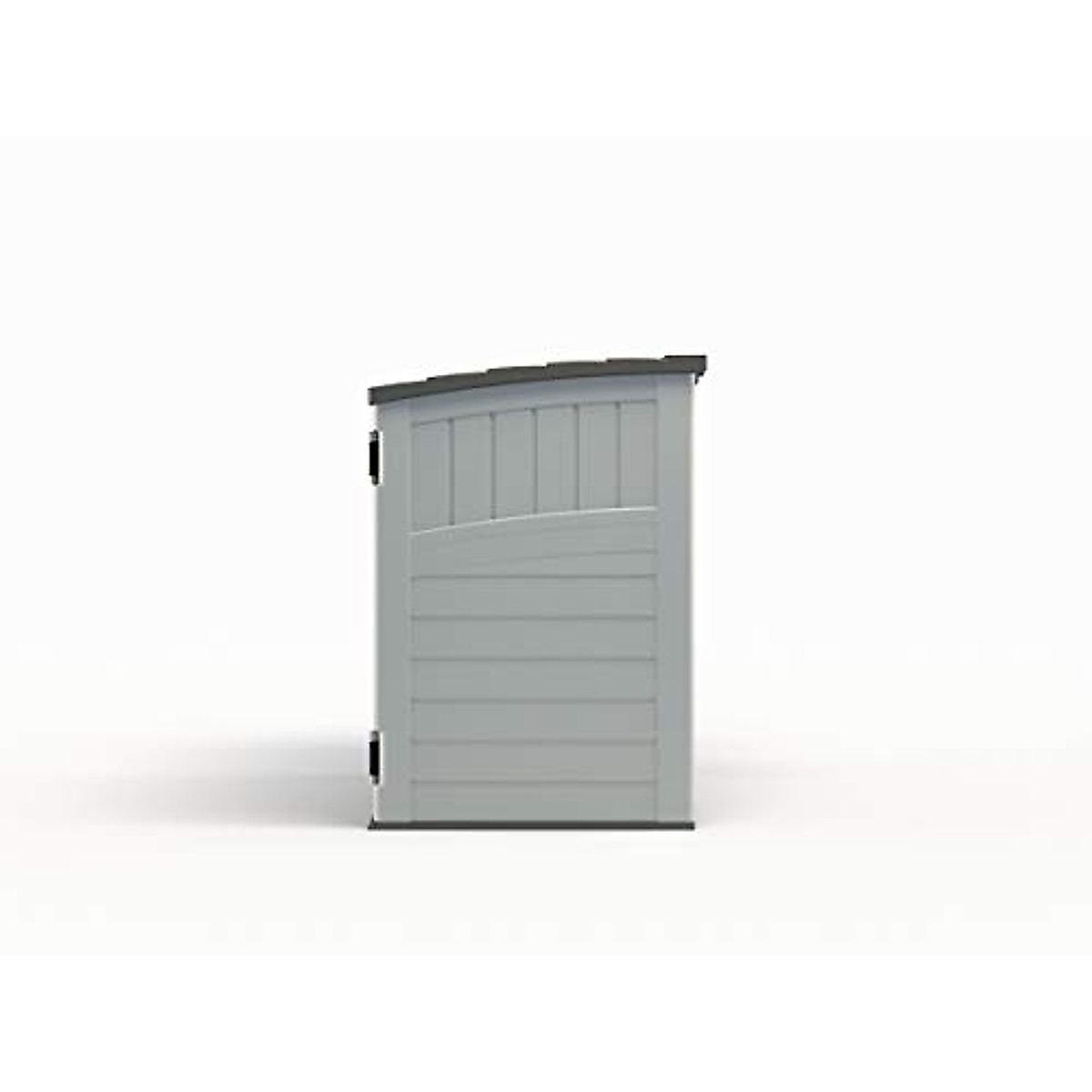 Suncast Horizontal Outdoor Storage Shed for Backyards and Patios 34 Cubic Feet Capacity for Garbage Cans, Tools and Garden Accessories, No Size, Vanilla