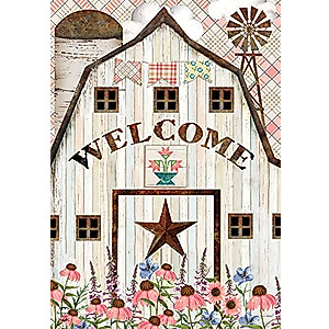 Barn in Bloom Primitive Garden Flag 12.5" x 18" Briarwood Lane