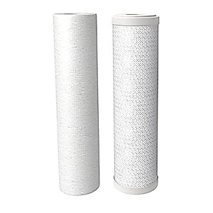 AquaticLife 10-Inch Cartridge Filters, RODI Reverse Osmosis Deionization Water Filter Replacement Cartridges Kit (Carbon)