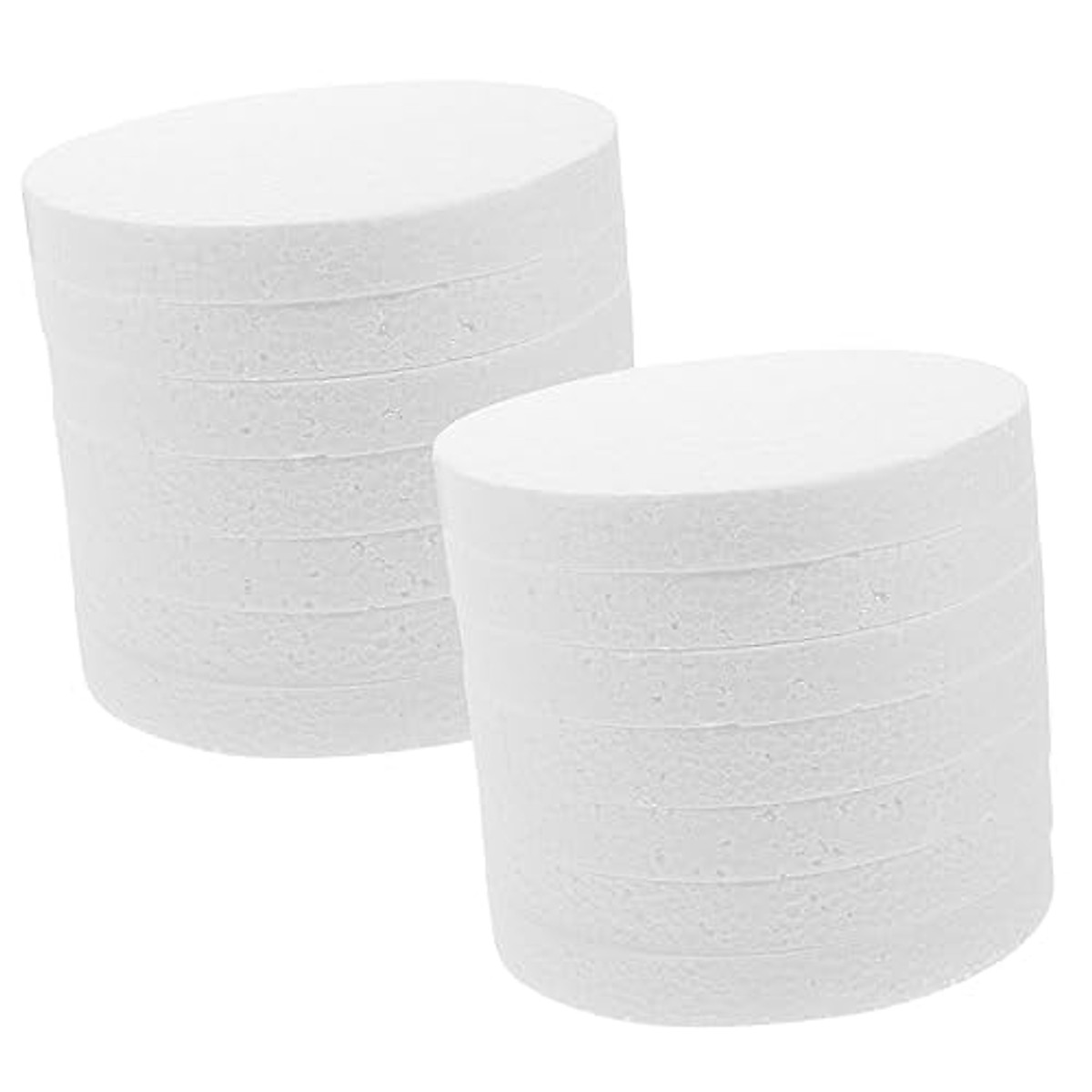 16pcs White Foam disc Fake Cake Tray Foams Cake Tray Foams Cake Stand Craft Foam Round Foam Circles Craft DIY Foams Round Cake pan Foams Cake Plate Unique Bottom Bracket Child