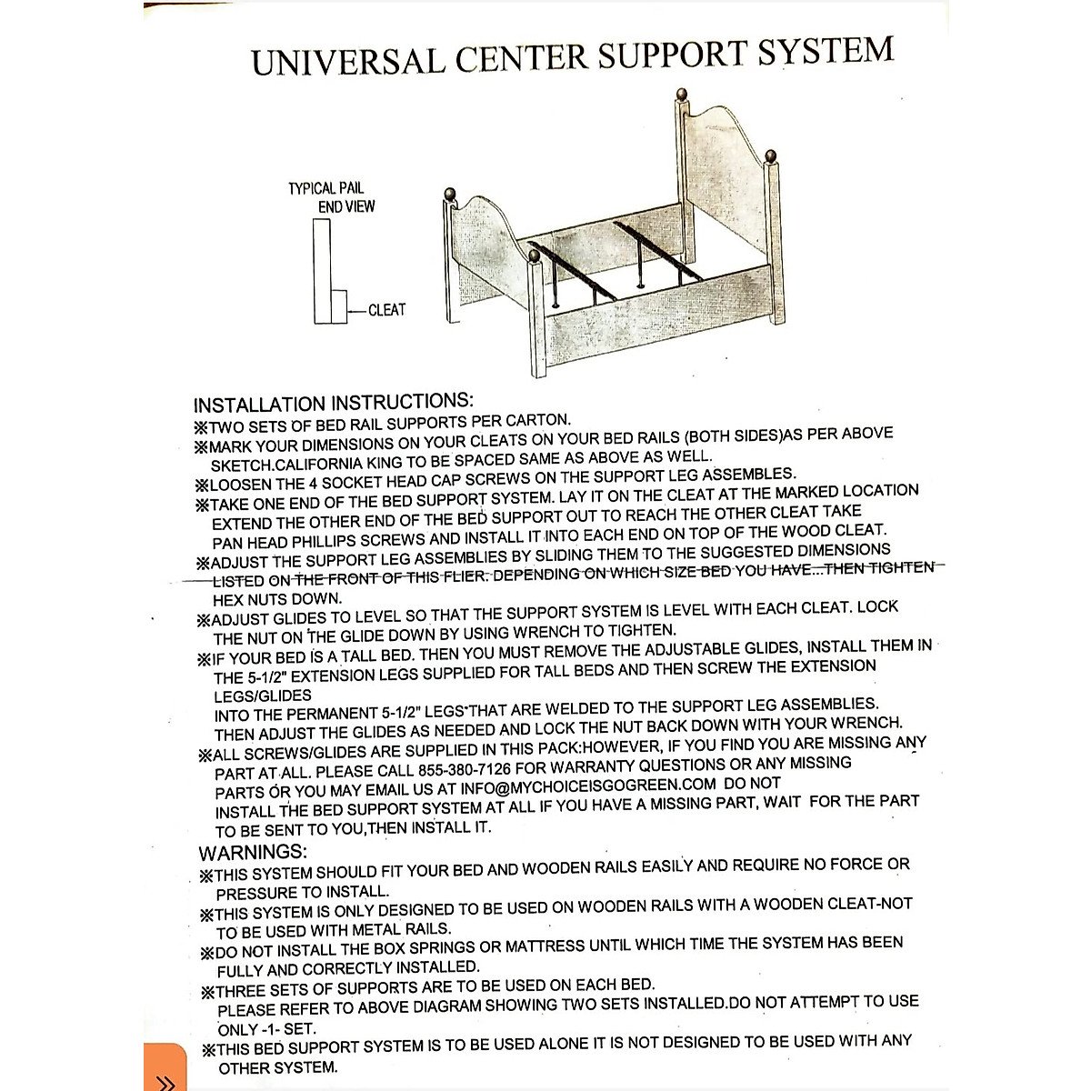 Go Green International Universal Bed Support | Custom 30 yrs Experience