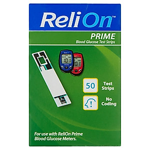 Relion Test Strips - Prime and Platinum Diabetes Glucose Meter 50 Counts (Pack of 1), Boxed by Fusion Shop Store