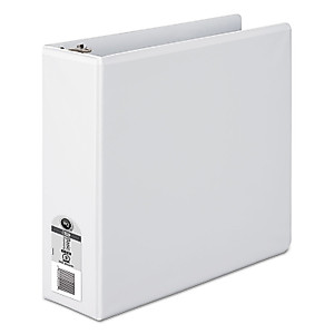 Wilson Jones 3 Inch 3 Ring Binder, Basic Round Ring View Binder, White (W362-49W)