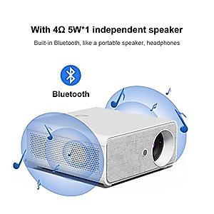 DROOS Mini Projector for Movies HQ7 7000 Lumens Led Projector Android Portable Beamer 1080P Full HD Home Cinema 300‘' Screen (projectors)