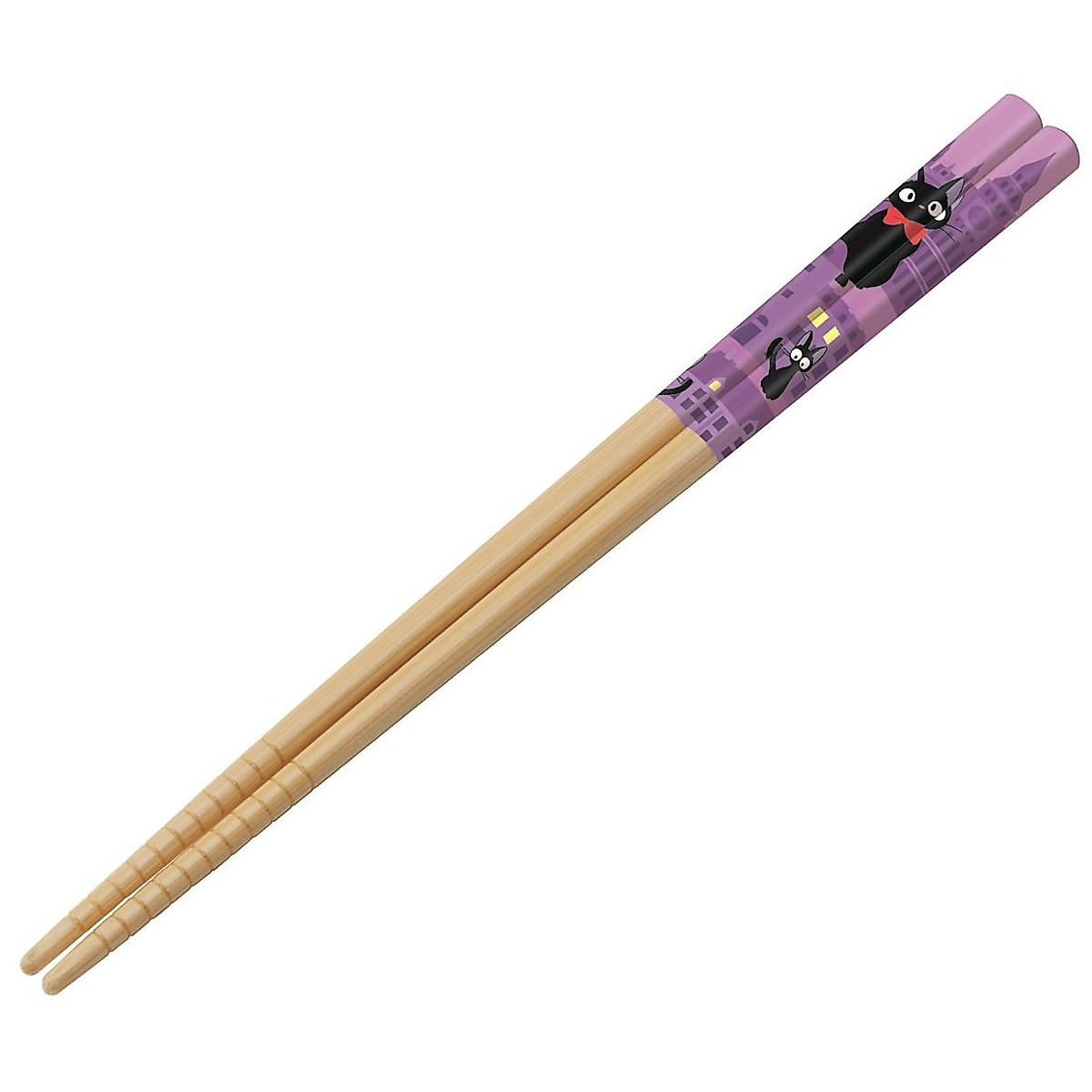 Skater Kiki's Delivery Service Bamboo Chopstick -Anti-Slip Grip for Ease of Use - Authentic Japanese Design - Lightweight, Durable and Convenient - Cityscape, ANT4