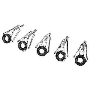 EVTSCAN 80Pcs Fishing Rod Guides Ring Tips Set Stainless Steel Ceramic Top Ring Lure Tool Kit in 10 Sizes Replacement Accessory