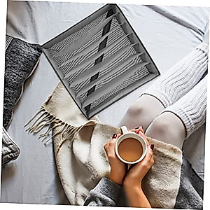 Cabilock Fabric Sock Box Hanging Drawers for Closet Grey Socks Clothes Dividers Drawer Organizer Clothes Underwear Box Clothing Organizer Underwear Storage Holder Bra Organizer Drawers Fold