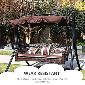 HANABASS Swing Canopy Replacement Swing Porch Top Cover Waterproof Outdoor Furniture Top Cover for Patio Garden Swing