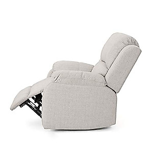 Christopher Knight Home Michelle Gliding Recliner,Stainless Steel, Beige + Black