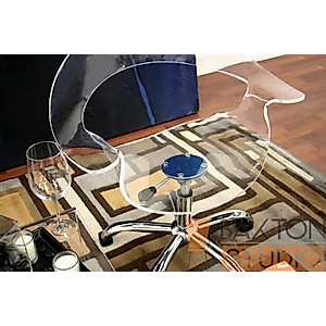 Baxton Studio Elia Clear Acrylic Height Adjustable Swivel Office Chair