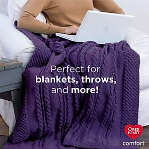 Red Heart Comfort Bright Pink/Orange/Purple Yarn - 1 Pack of 16oz/454g - Acrylic - 4 Medium (Worsted) - 867 Yards - Knitting/Crochet