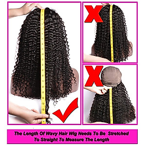 PRIMELACE Kinky Curly Lace Front Wig 20 inch Kinky Curly Wig, HD Transparent 180% Density 13x4 Lace Front Wigs Human Hair Pre Plucked Kinkycurly Afro Wig