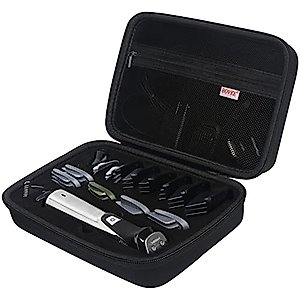 BOVKE Hard Travel Case for Philips Multigroomer All-in-One Trimmer Series 7000 MG7750/49 and Attachments, Trimmer for Beard, Head, Body, Face 23 Pieces Mens Grooming Kit Storage Bag, Black