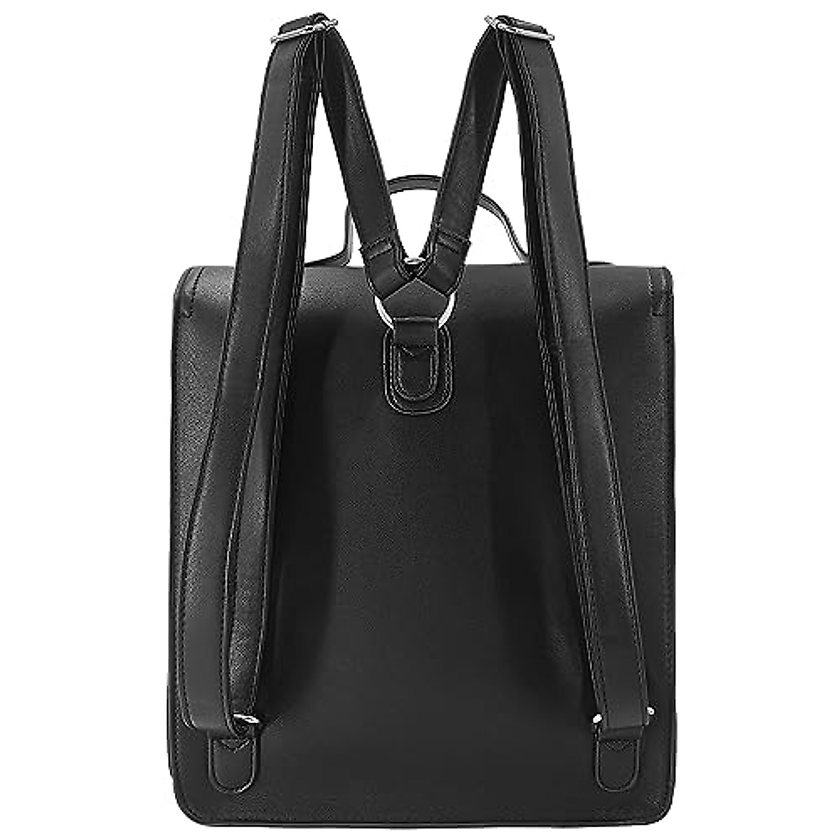 MARINASUKA Backpacks for Boys Girls Kawaii School Backpacks Black Faux Leather Bag Nevermore Academy Back to school Schoolbag Halloween Cosplay Gifts for Teens