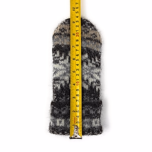 Freyja Canada Warm Women Knit Mittens 100% Icelandic Wool Fleece Lined dark chocolate, One Size