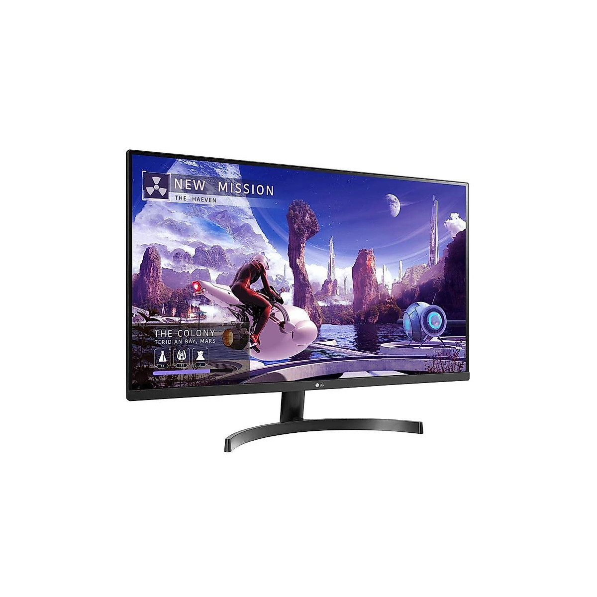 LG 27QN600-B 27” QHD (2560 x 1440) IPS Display with FreeSync, sRGB 99% Color Gamut, HDR10 with a 3-Side Virtually Borderless Design, Black