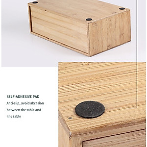 Desktop Storage Box With Drawers - Desktop File Cabinet Organizers, Multi-Layer Drawer Storage Box, Solid Wood Flat File Cabinet, A4 Treatment Storage Cabinet For Home Desktop Office ( Size : 3 layer