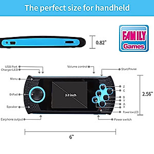 Handheld Game for Kids Built-in 230 HD Classic Retro Video Games USB Rechargeable 3.0 Inch Childrens Travel Electronics Toys Portable Gaming Player System Gift for Boys Girls Ages 4-8-12