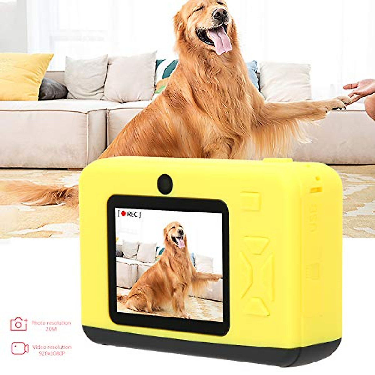 Kids Digital Camera, Children Camera 15 Photo Stickers and 10 Filters, Fun Camera Gifts for Children, Support Front and Rear Dual Camera