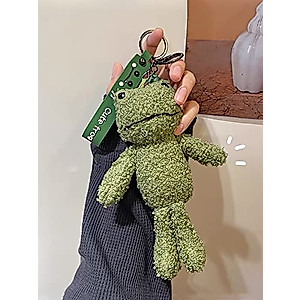 BCIULASL Cute Keychain Frog Plush Keychain Accessories Kawaii Keychains for Backpacks, Bags, Purse, Phone, Car Key Ring, Birthday Christmas Valentines Day New Year Gifts for Men Women