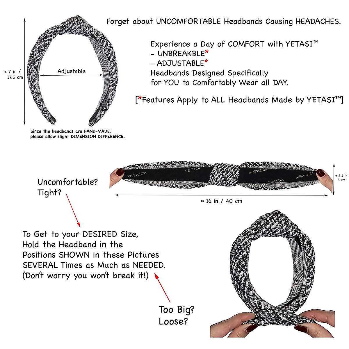 YETASI Headbands for Women Knotted Headband for Women Green Camo is Chic. Top Knot Headband Designer is Unique. Fashion Headbands with Knot Head band