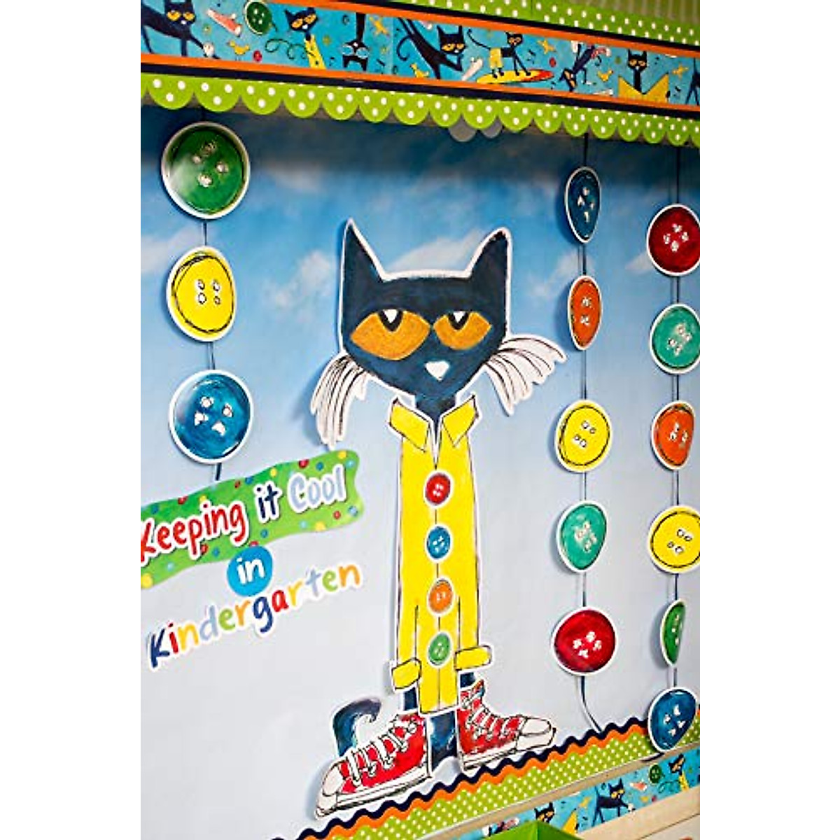 Edupress Pete The Cat Keeping it Cool in Bulletin Board Set (EP63922) & Pete The Cat Groovy Shoes Accents, Pack of 36 (EP63233)