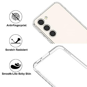 Meliya for Samsung Galaxy S23 Case Clear 6.1'' 2023, Slim & Tough, Shockproof & Drop Proof, Waterproof & Dustproof, Anti-Yellowing Full Body Protective Cover Case for Galaxy S23, Clear+Clear