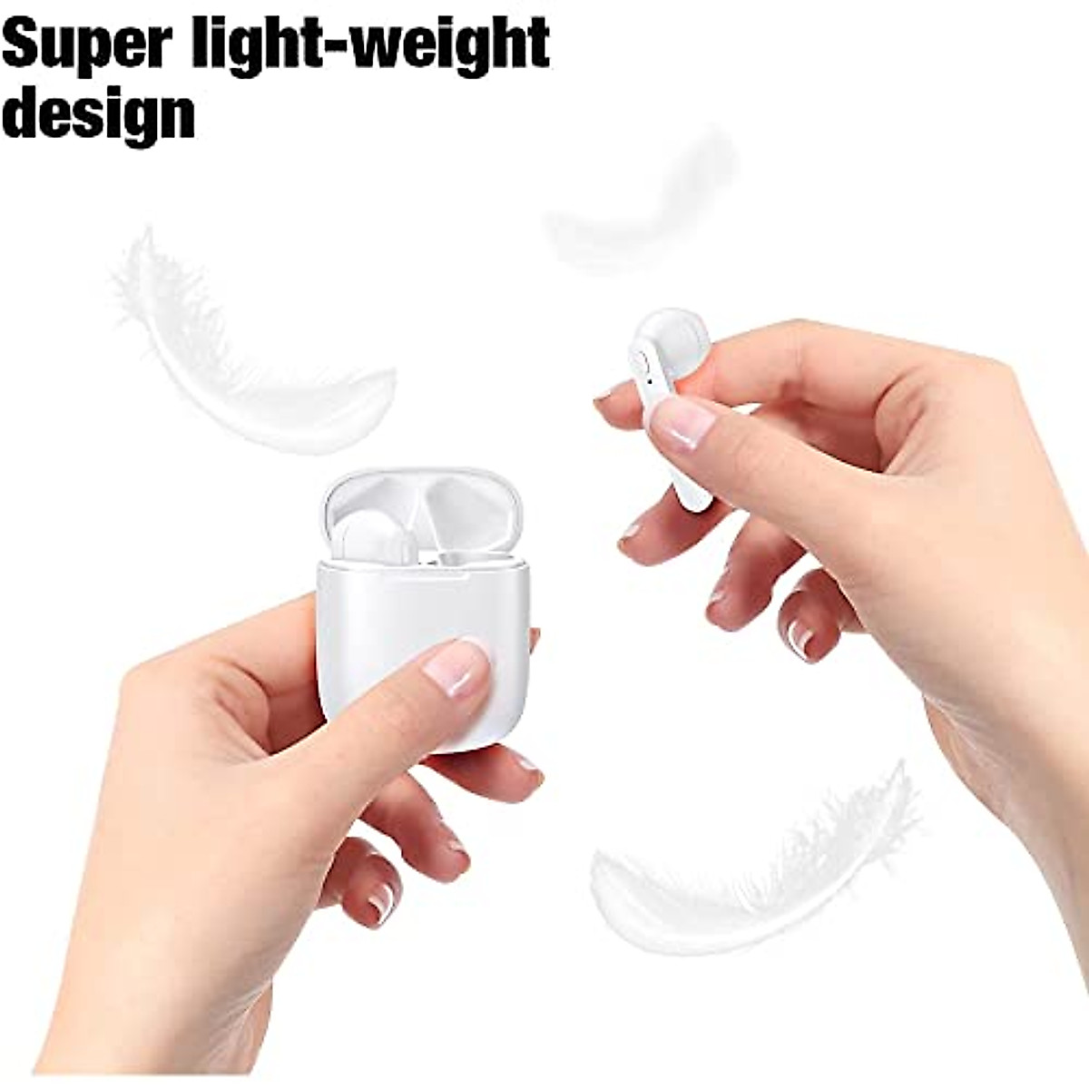 Wireless Earbuds, Bluetooth 5.3 Earbuds HiFi Sterero with 43H Playtime, IPX6 Waterproof True Wireless Earbuds with Microphone, Bluetooth Headphones for Sport and Working