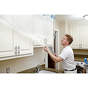 3M Hand Masker Advanced Masking Film, 99 in x 90 ft, Static Cling Keeps Film in Place, Prevents Liquids From Bleeding Through, Flake Resistant, For Indoors & Outdoors Use, 1 Roll (AMF99)