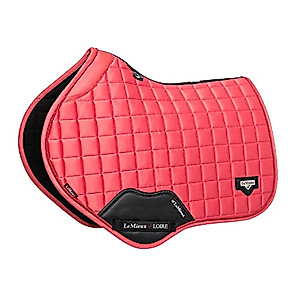 LeMieux Close Contact Loire Memory Square Saddle Pad - English Saddle Pads for Horses - Equestrian Riding Equipment and Accessories (Papaya - Large)