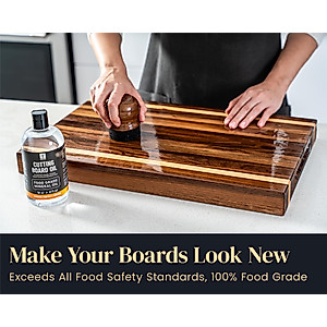 Mevell Food Grade Mineral Oil Made in USA 16 Oz, Butcher Blocks and Kitchen Countertops Conditioner, Food Safe Cutting Board Oil, Finish for Marble, Soapstone