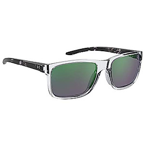 Under Armour Mens Under Armour Male Style Ua 0005/S Sunglasses, Crystal Black/Polarized Green Multi, 58mm 19mm US